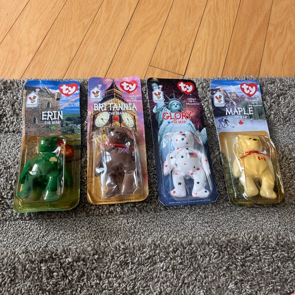 Ty | Small Pets | Ty Beanie Babies Set Erin Green Britannia Brown Glory ...